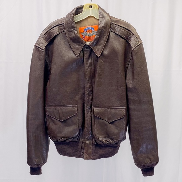 Cooper | Jackets & Coats | Vintage Cooper Flight Type A2 Goatskin Leather Bomber Jacket Us Air ...